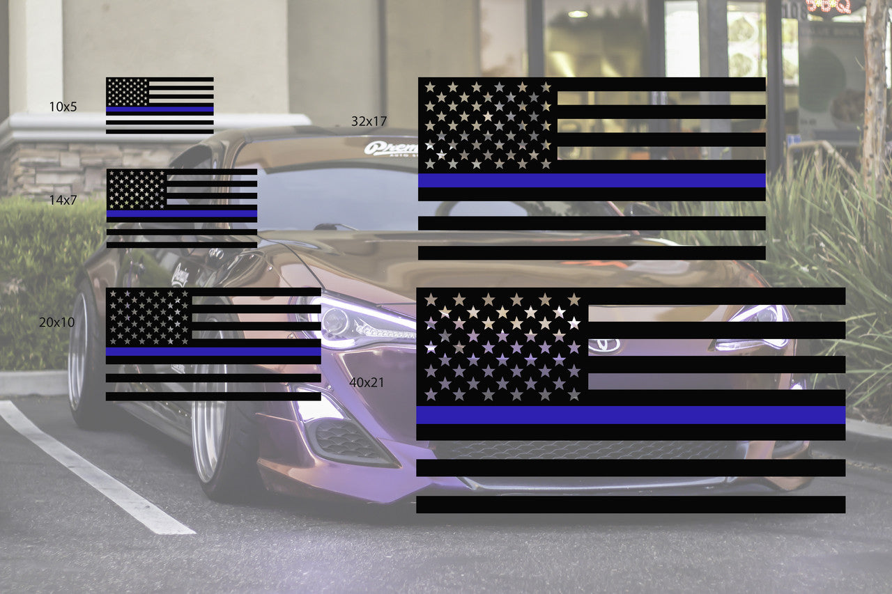 blue line flag vector